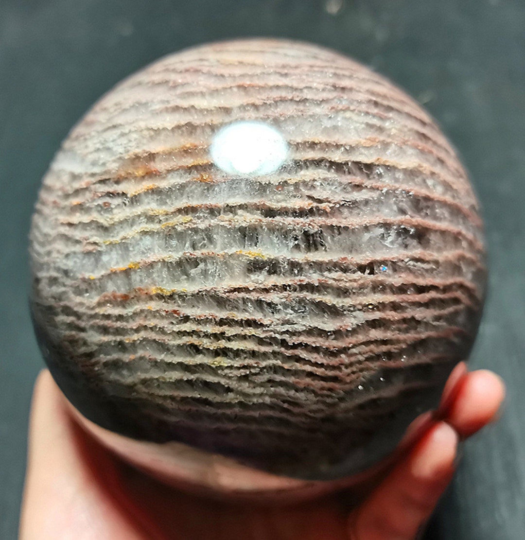 Natural Polished Colorful Ghost Thousand Layer Crystal Quartz Ball ...