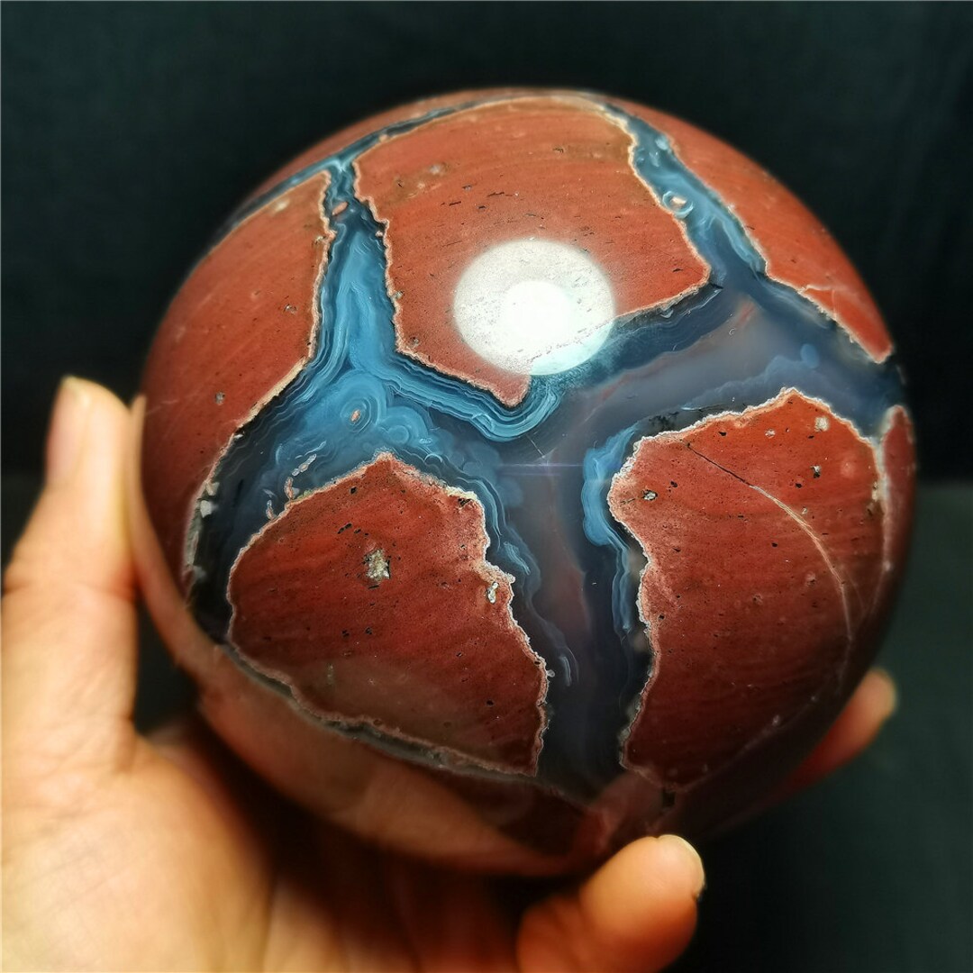 AAA Natural Polished Football Agate Crystal Sphere Ball Healing/palm ...
