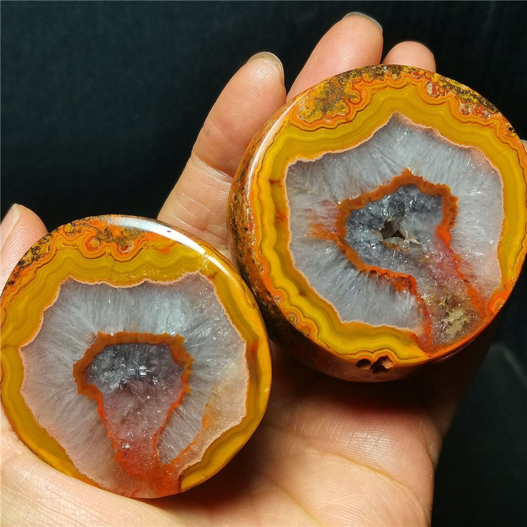AAA 1 Pair RARE Natural Warring States Red Agate Crystal Healing ...
