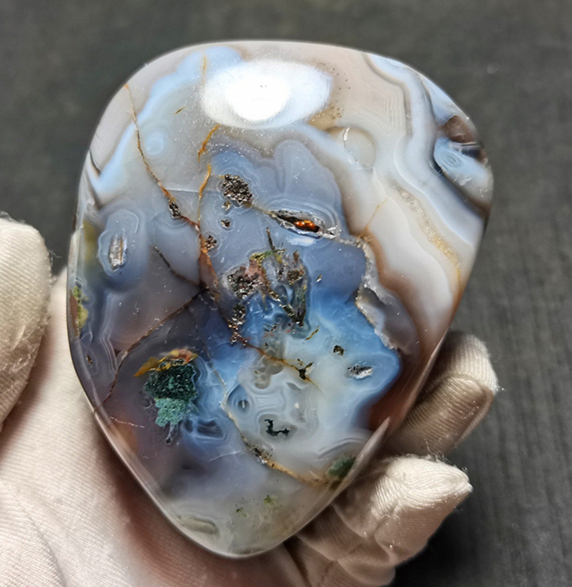 TOP Natural Polished Persian Agate Crystal Madagascar Healing | Etsy