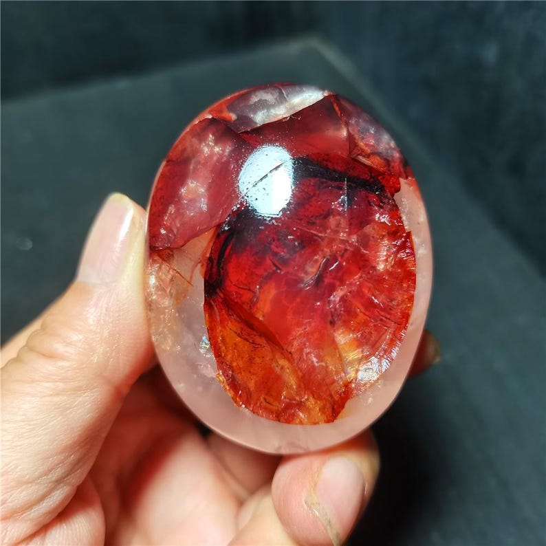 Natural Red Quartz Crystal : Landscape Energy Stone Decoration - Etsy UK