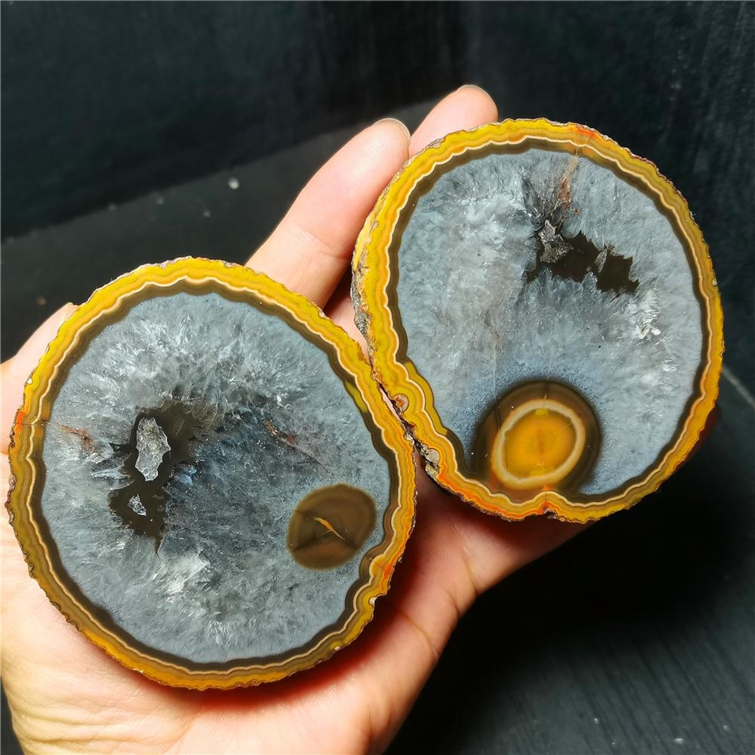 Natural Warring States Agate Crystal Geodes Healing Energy Stones Etsy