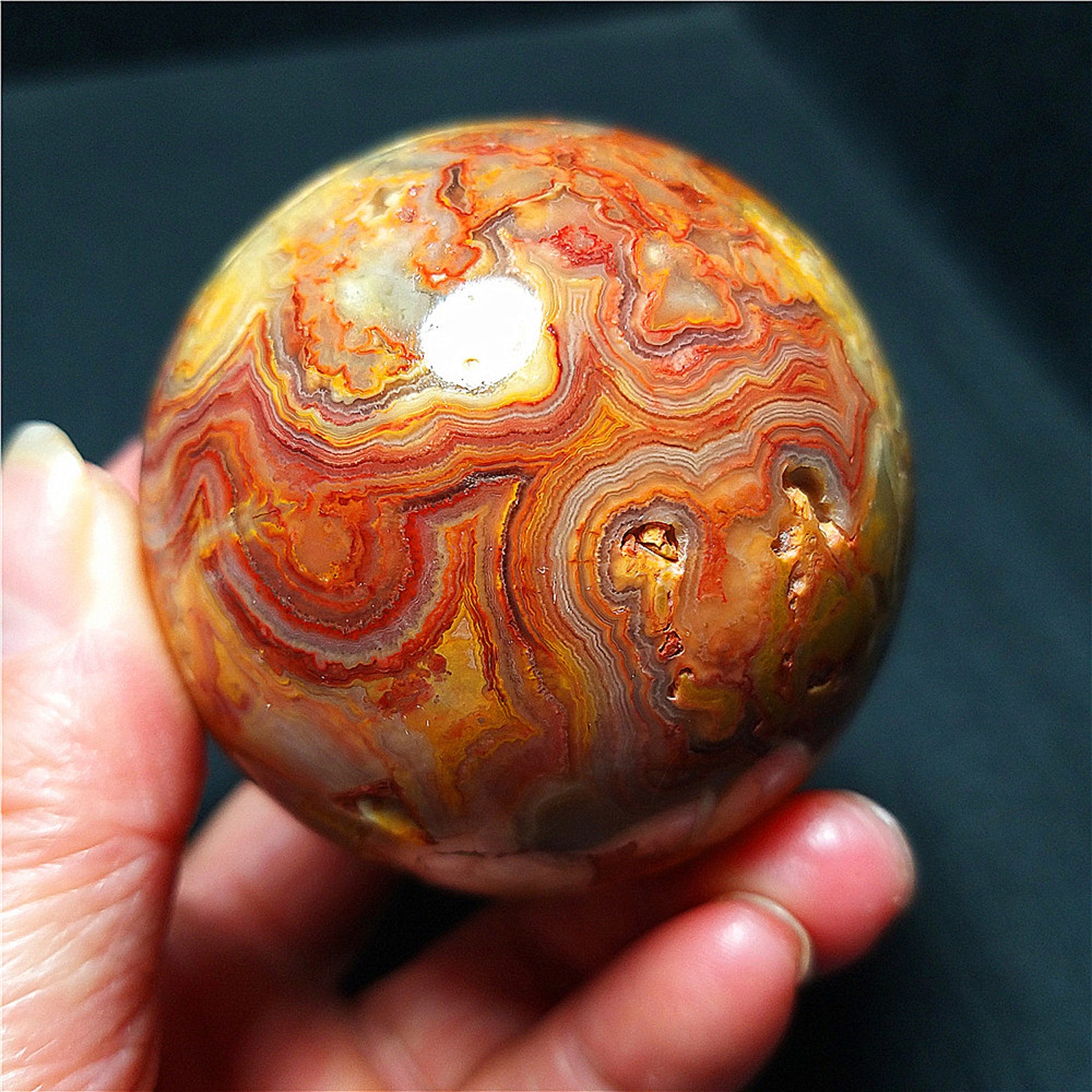 AAA Natural Polished Mexico Banded Agate Crystal Sphere Ball - Etsy