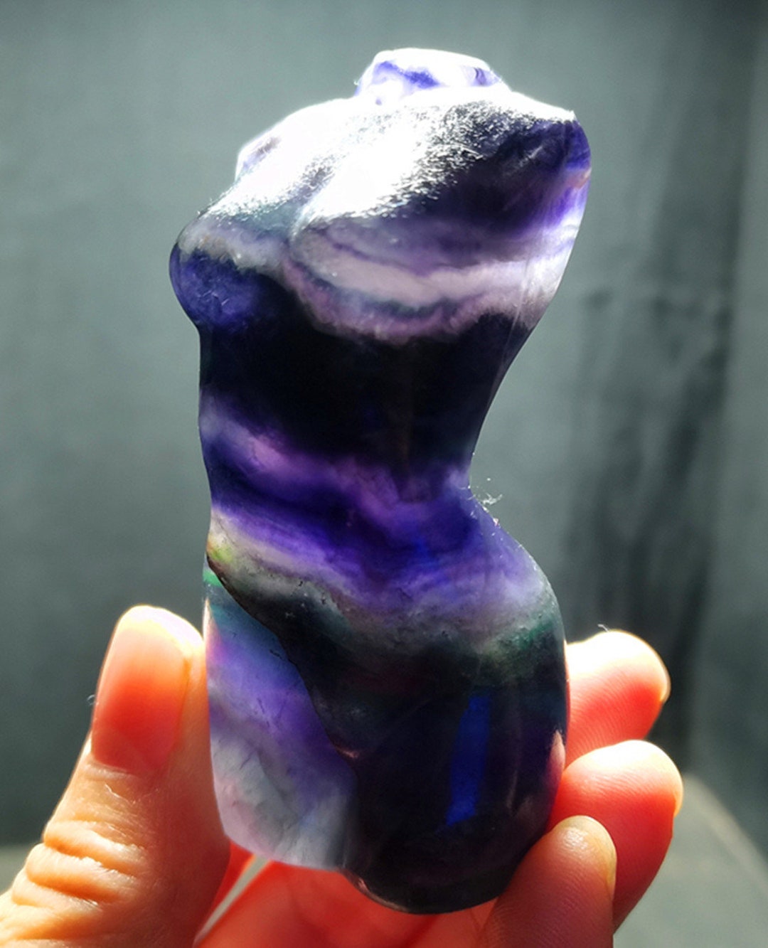 Natural Rainbow Fluorite Hand Carved Beauty Venus Decoration /tumbled ...