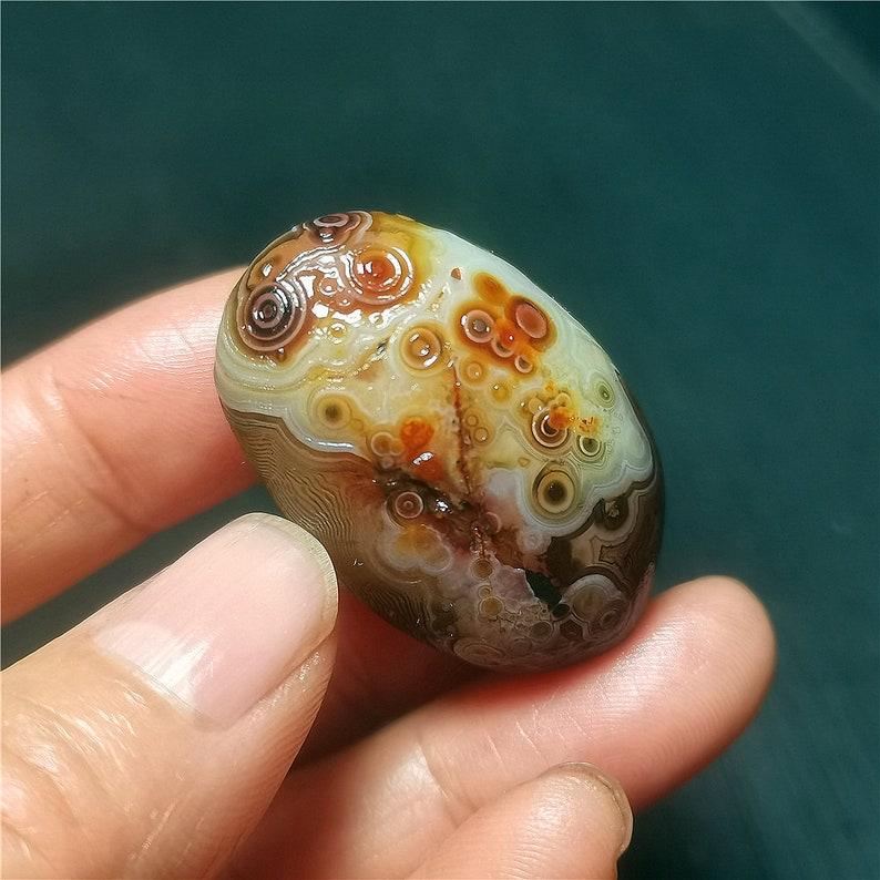 Natural Gobi Agate Eyes Stone: Madagascar Healing Crystal, Energy Gift ...