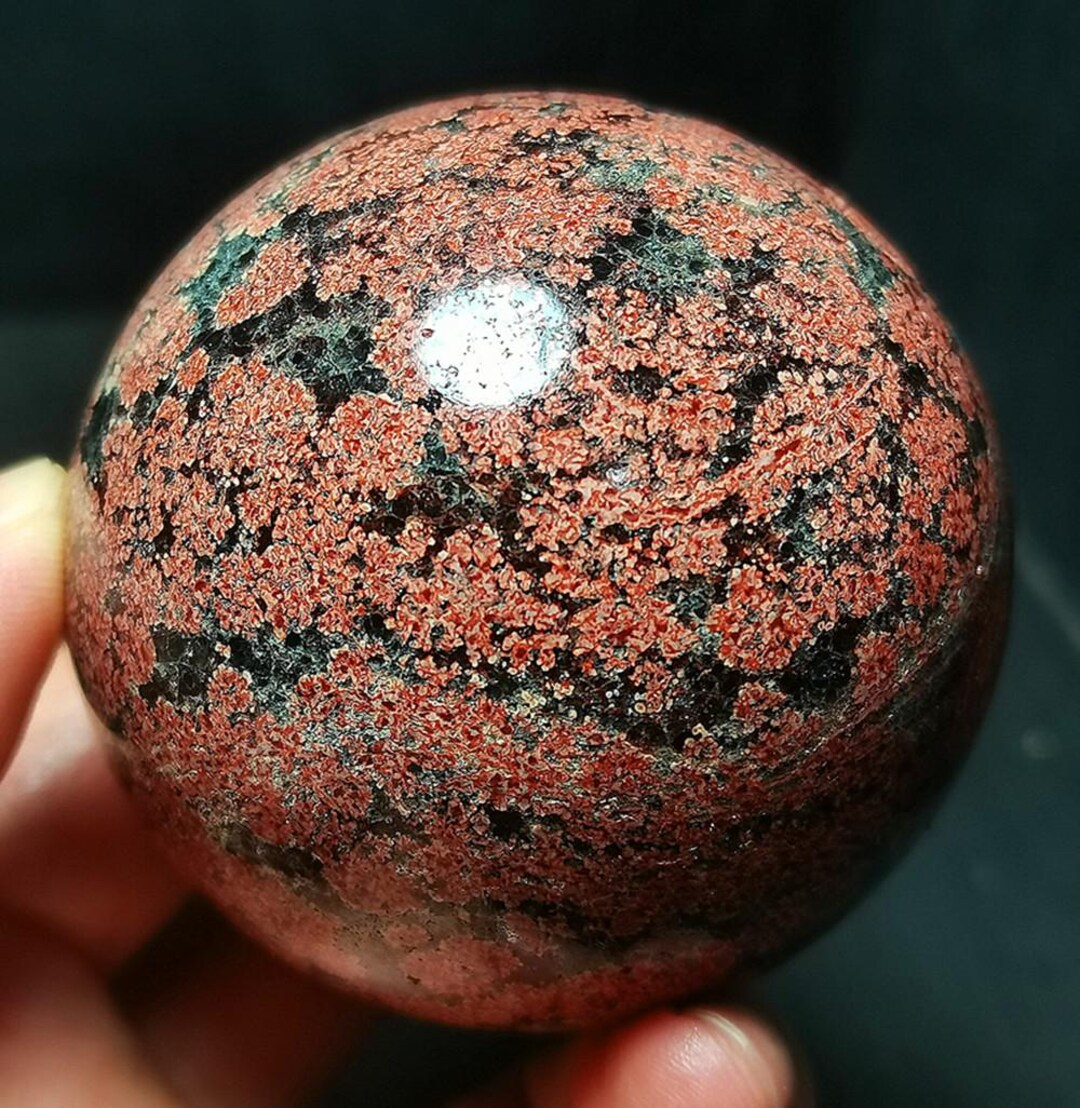 Natural Snowflake Agate Crystal Sphere: Healing Stone, Energy Gift ...