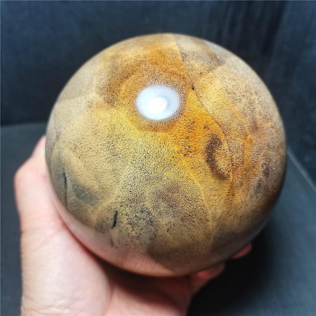RARE Natural Beautiful Golden Hair Rutilated Quartz Crystal Sphere Healing /healing Agate ...