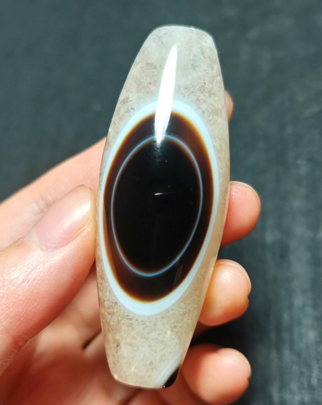 AAA Rare China Natural Inner Mongolia Gobi Eye Agate Stone Collection ...