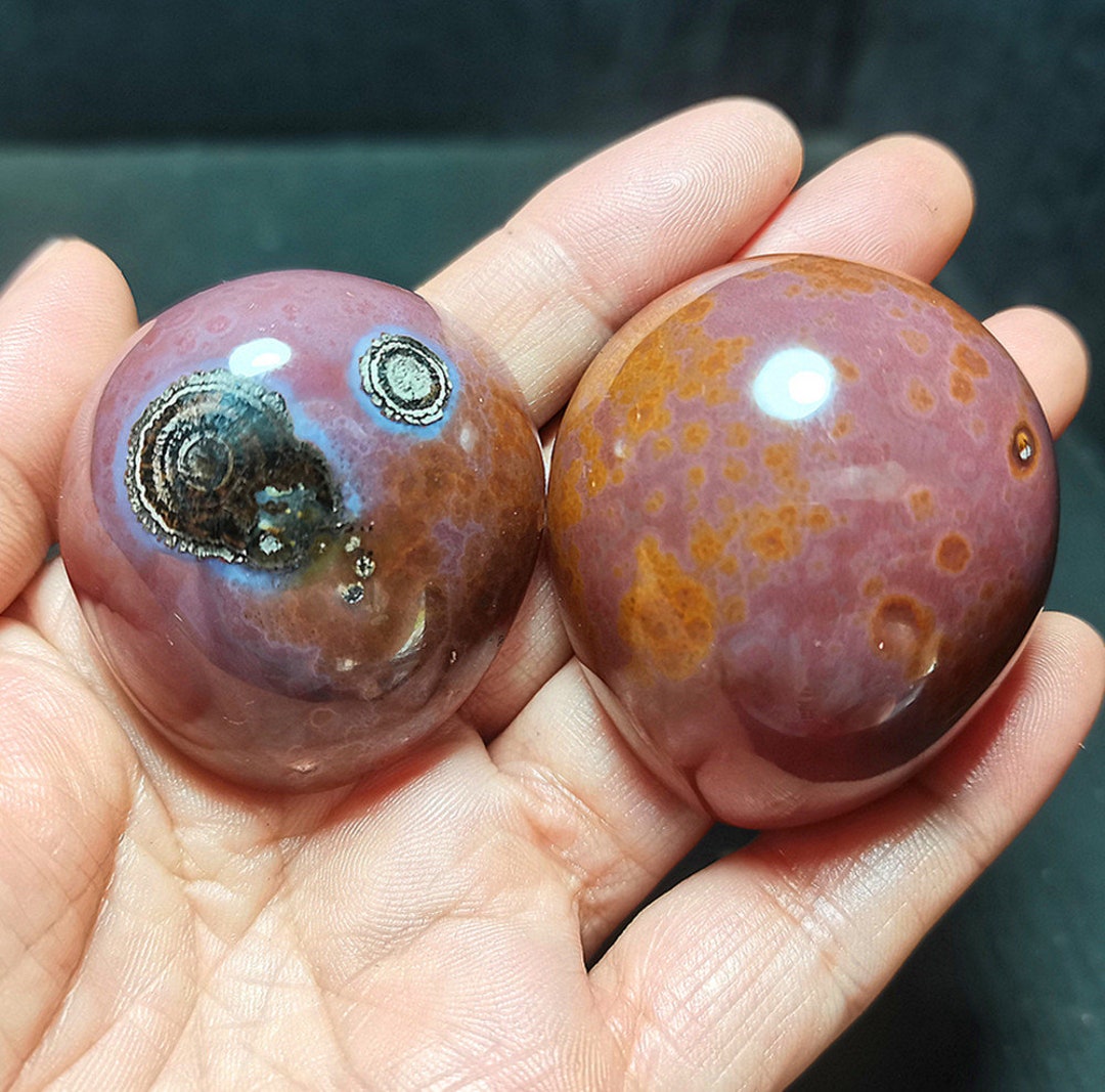 RARE A Pair Natural Inner Mongolia Gobi Eye Agate Geode Collection ...