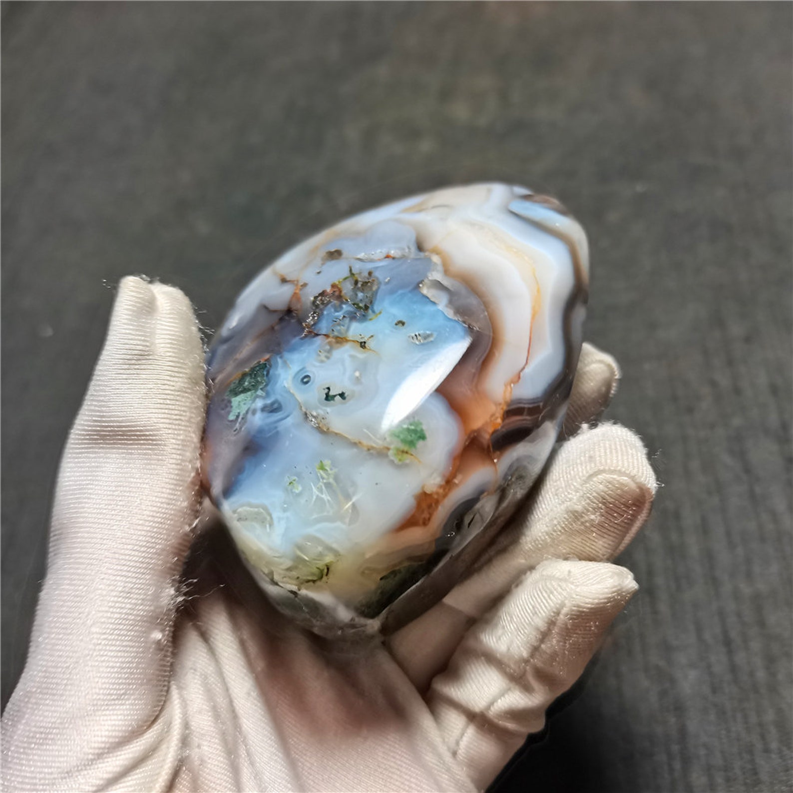 TOP Natural Polished Persian Agate Crystal Madagascar Healing | Etsy