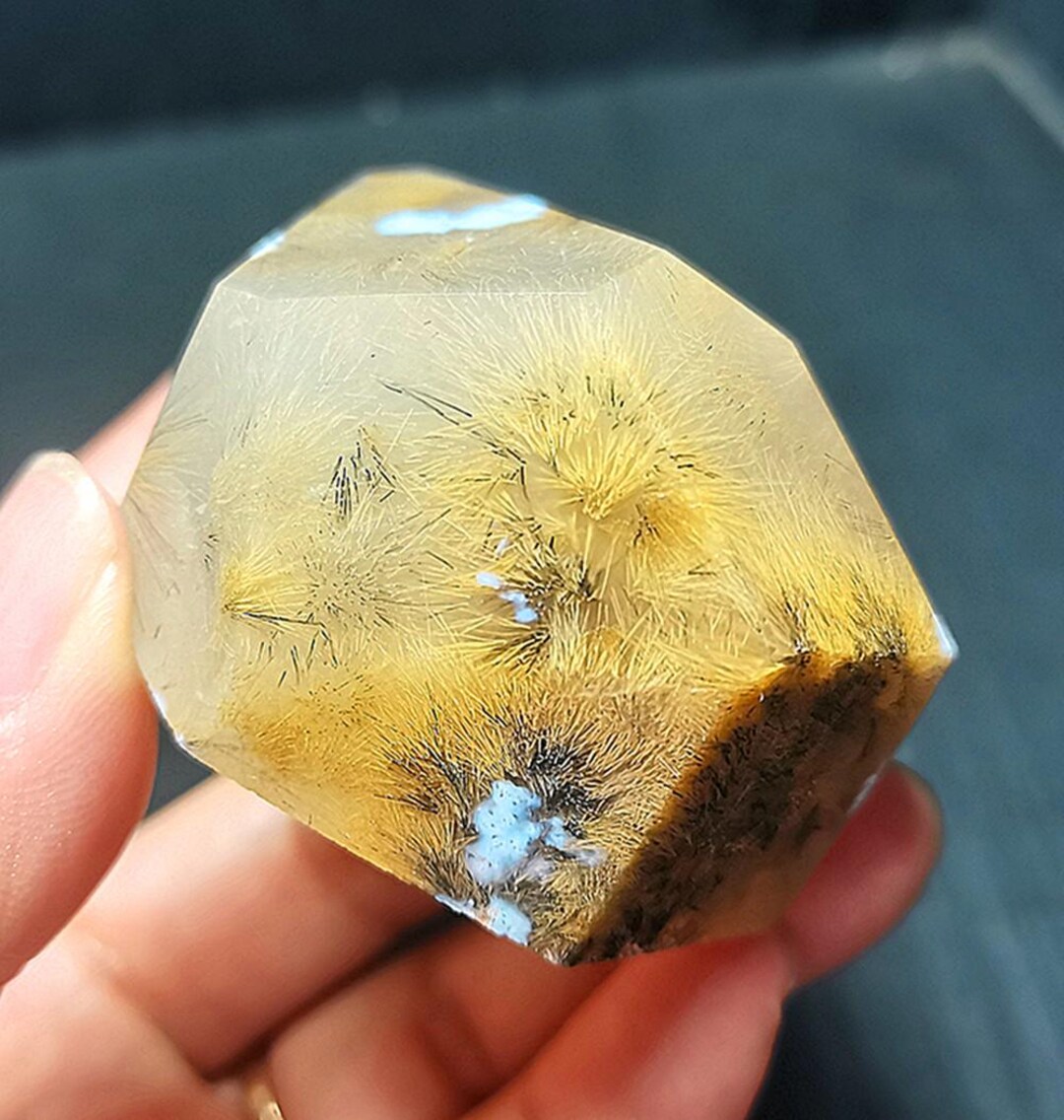 AAA Natural Beautiful Golden Hair Rutilated Quartz Crystal Stone Healing /healing Agate/healing ...