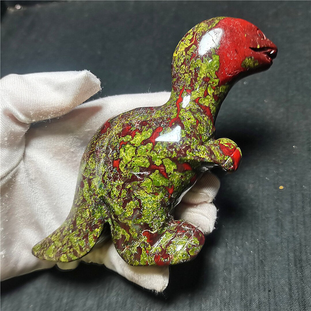Hand-carved Dragon Blood Jasper T-rex Figurine, Healing Stone - Etsy