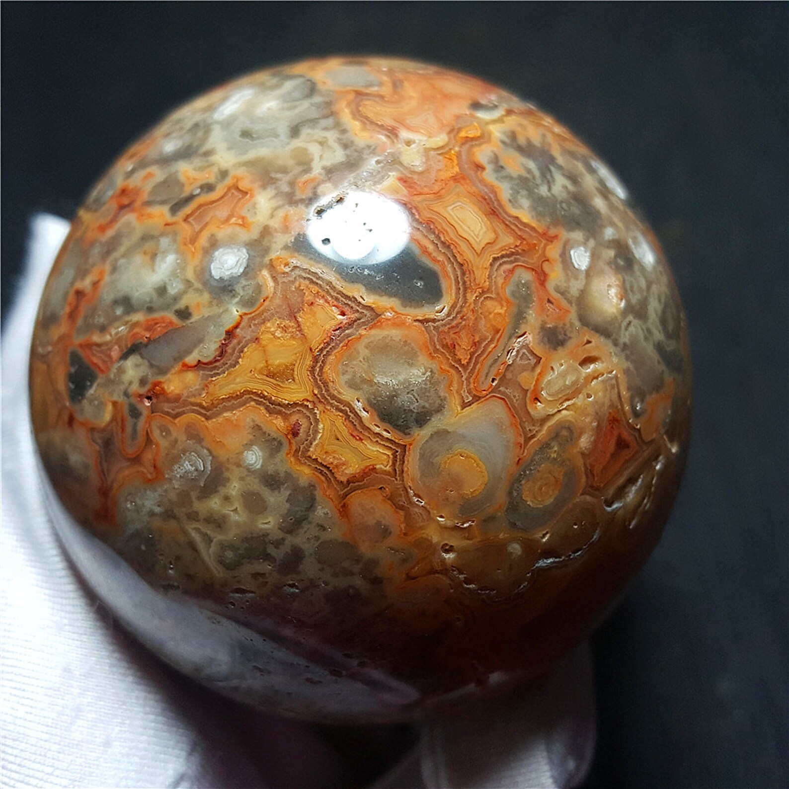 AAA Natural Polished Crazy Agate Crystal Sphere Ball Healing | Etsy