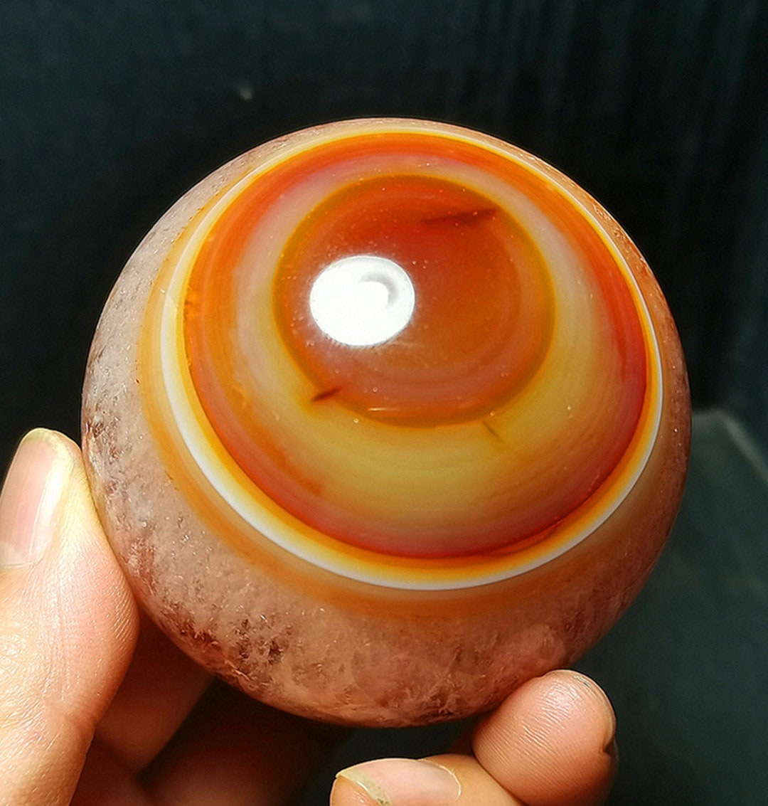 Polished Banded Agate Sphere: Natural Crystal Healing Stone - Etsy