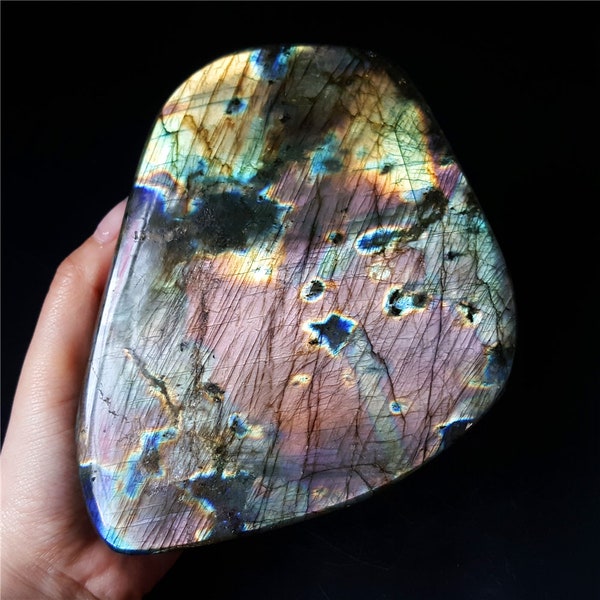 Rainbow Labradorite Palm Stone - Etsy
