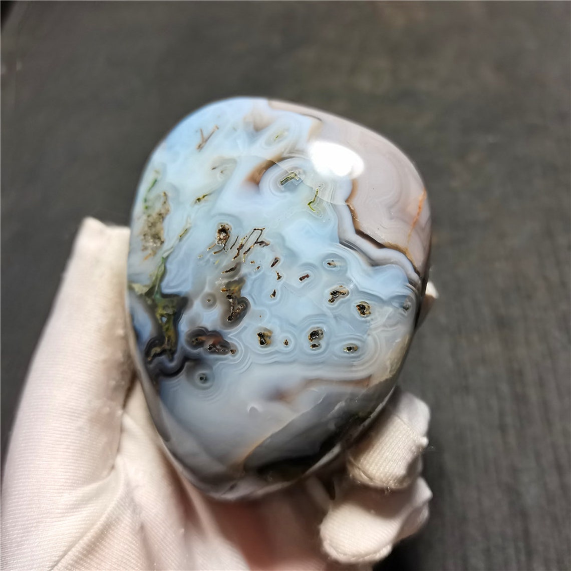 TOP Natural Polished Persian Agate Crystal Madagascar Healing | Etsy