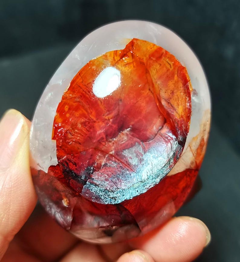 Natural Red Quartz Crystal : Landscape Energy Stone Decoration - Etsy UK