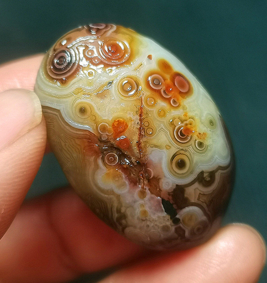 Natural Gobi Agate Eyes Stone: Madagascar Healing Crystal, Energy Gift ...