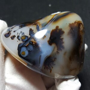 AAA Natural Aquatic Plant Agate Banded Crystal Polished Pendant Palm ...
