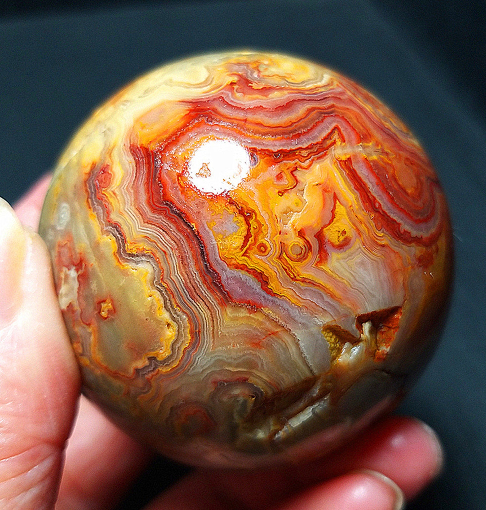 AAA Natural Polished Mexico Banded Agate Crystal Sphere Ball - Etsy
