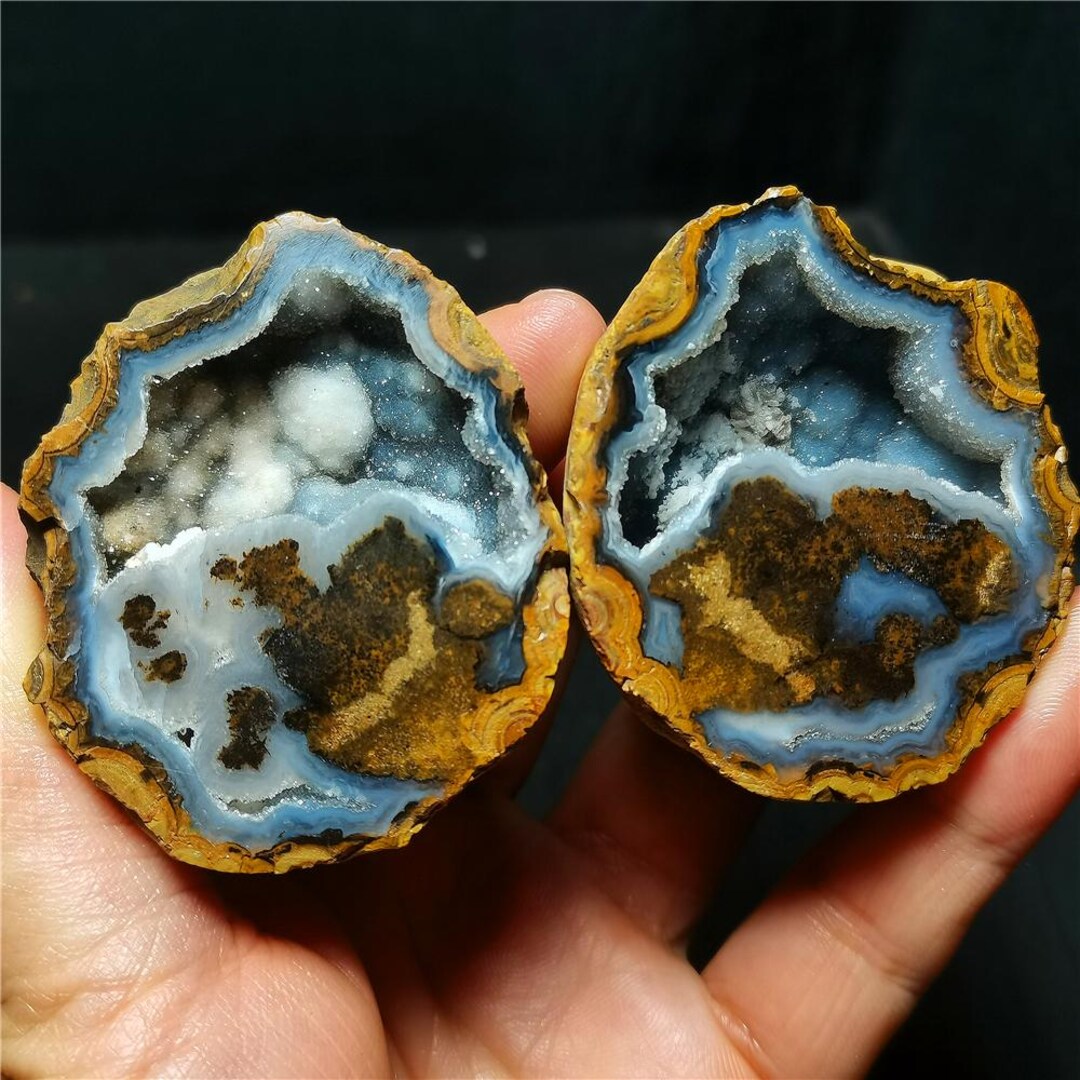 AAA Rare Natural Inner Mongolia Gobi Eye Agate Geode Collection ...