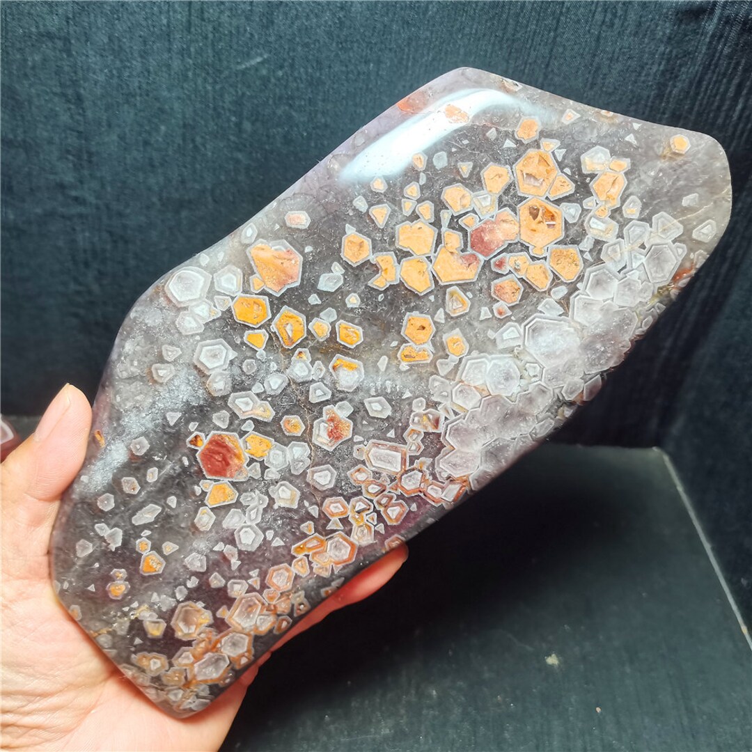 AAA Rare Natural Silk Banded Agate Dream Amethyst Crystal Symbiosis ...