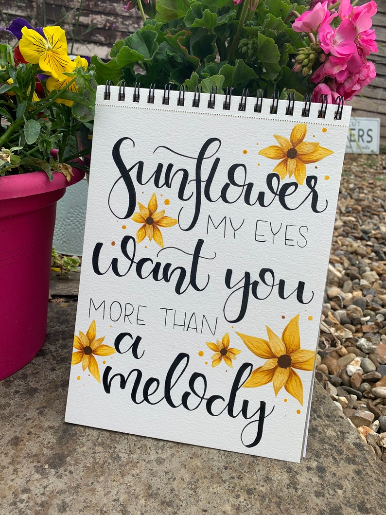WALL ART - Sunflower Vol.6 - Harry Styles Lyric Hand Painted Original ...