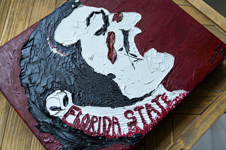 Original Palette Knife & Oil Painting. Classic Florida State Seminole ...