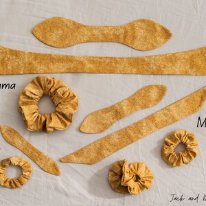 Printable Scrunchie Pattern | Digital Downloadable Hair Scrunchy Patterns | PDF Scrunchies ...