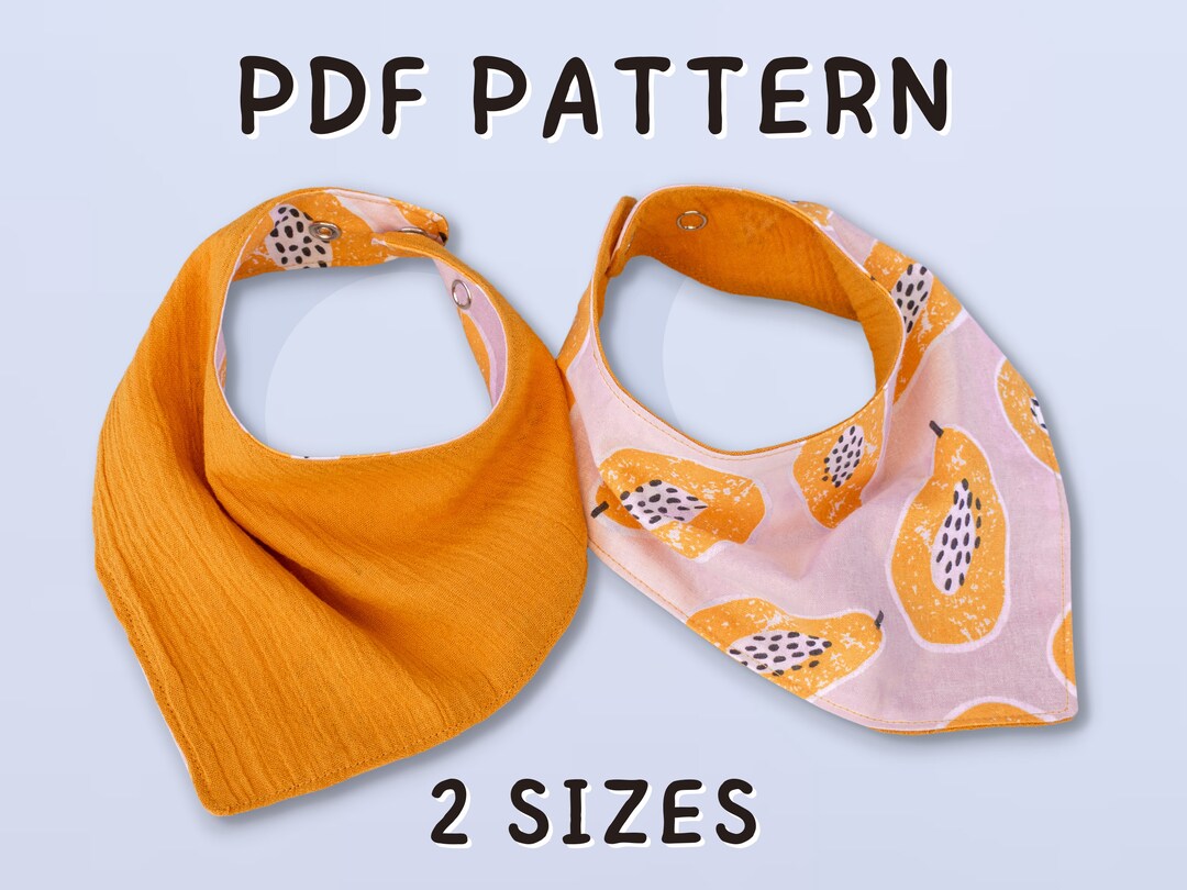Bandana Bib Pattern Baby Bandana Dribble Bib Pattern - Etsy