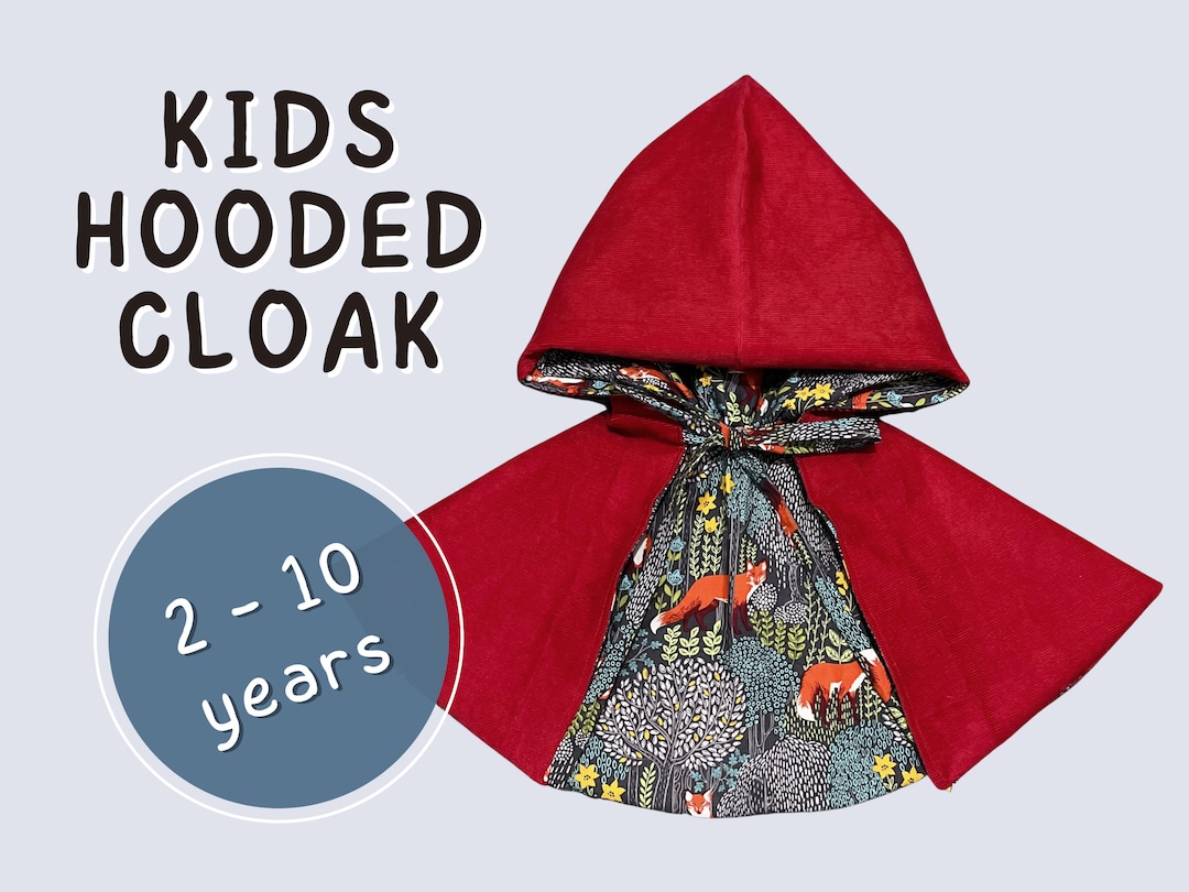 Kids Hooded Cloak PDF Sewing Pattern - Etsy
