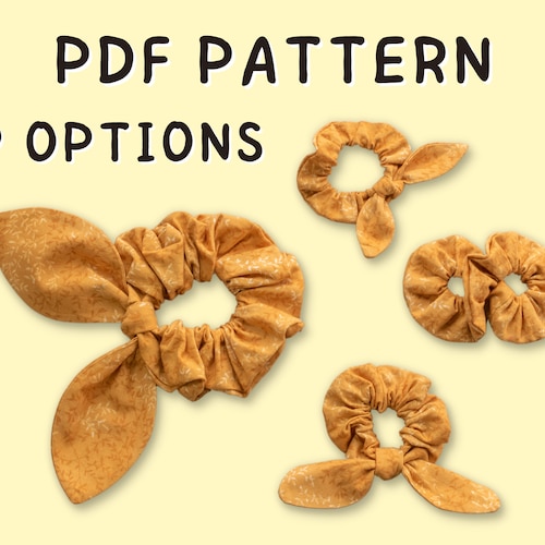 Printable Scrunchie Pattern Digital Downloadable Hair | Etsy