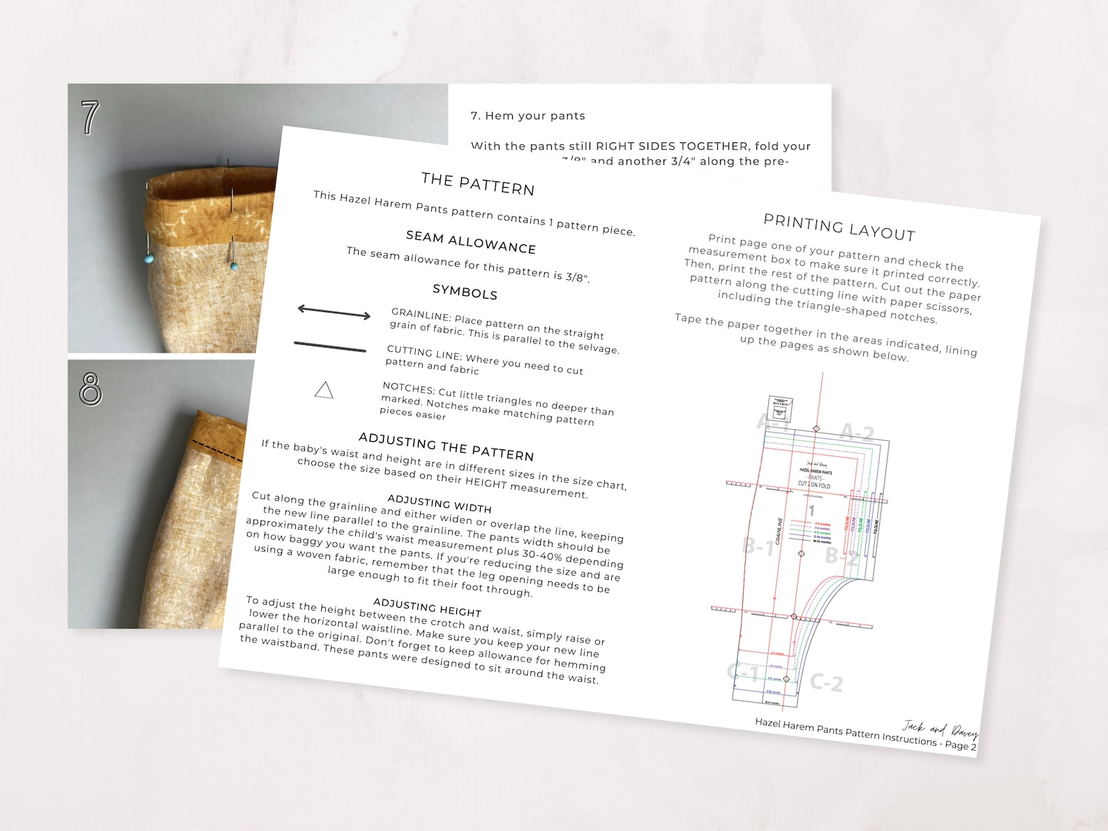 Harem Pants Sewing Pattern // Baby Linen Harem Pants Sewing - Etsy