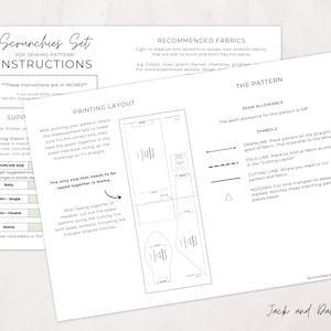 Printable Scrunchie Pattern | Digital Downloadable Hair Scrunchy ...