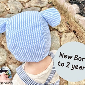 Bear Hat With Ears Sewing Pattern Pack, Set of 4 Styles, Baby Deer ...