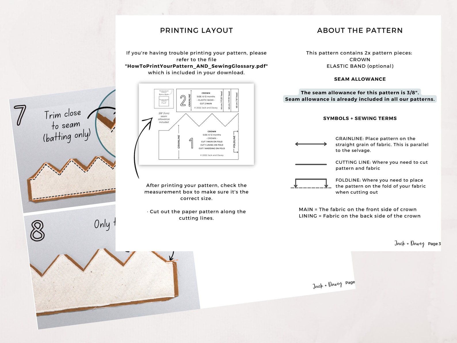 Baby Crown Sewing Pattern Fabric Crown for 1st Birthday - Etsy Australia