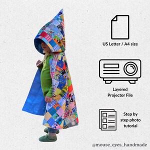 Kids Hooded Cloak PDF Sewing Pattern - Etsy