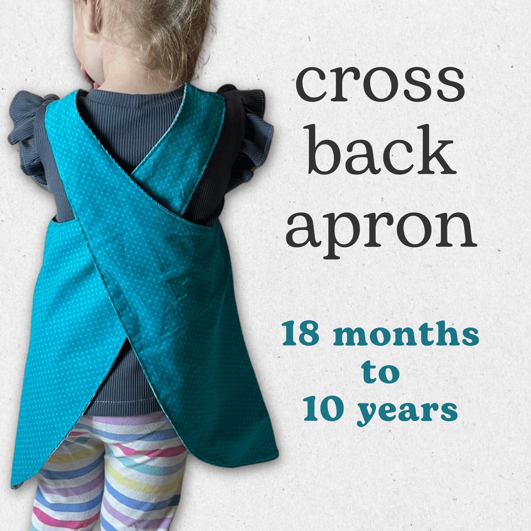 Kids Cross Back Apron Sewing Pattern // How to Make a Japanese Apron ...