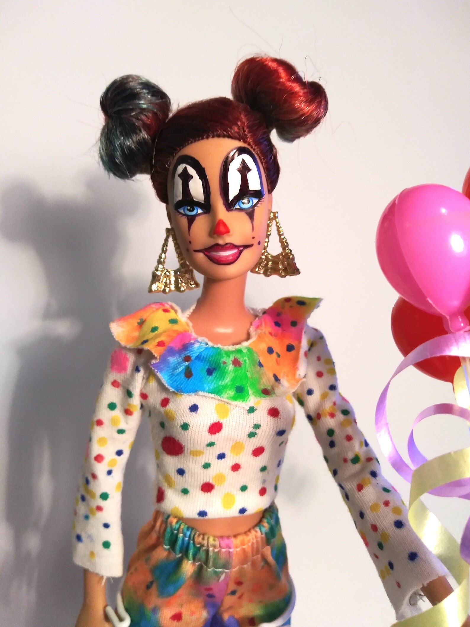 Messy Circus Clown Barbie Ooak Doll | Etsy