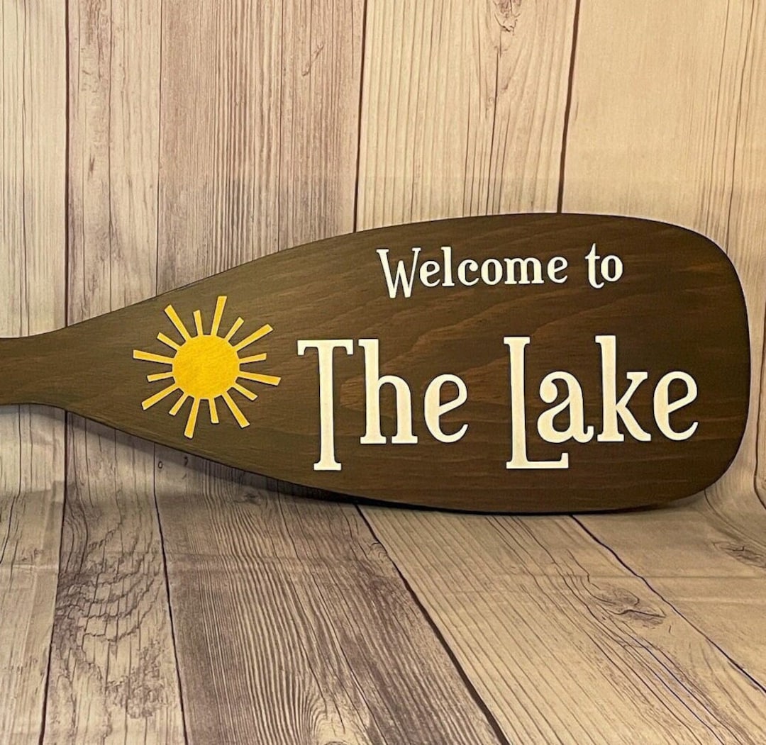 Oar Sign, Lake House Sign, Custom Oar Sign, Canoe Paddle Sign, Boat ...
