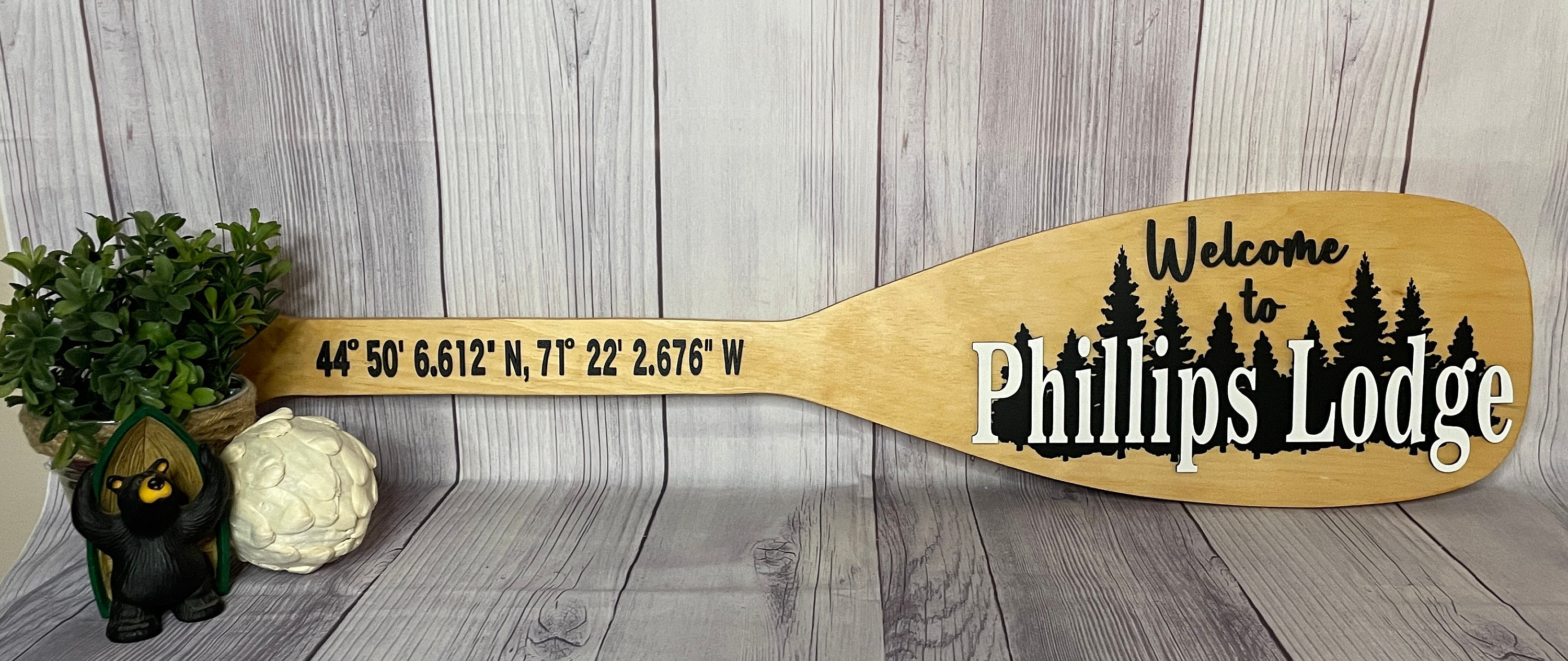 Exterior Lake House Sign/canoe Paddle Sign/boat Dock Sign/personalized ...
