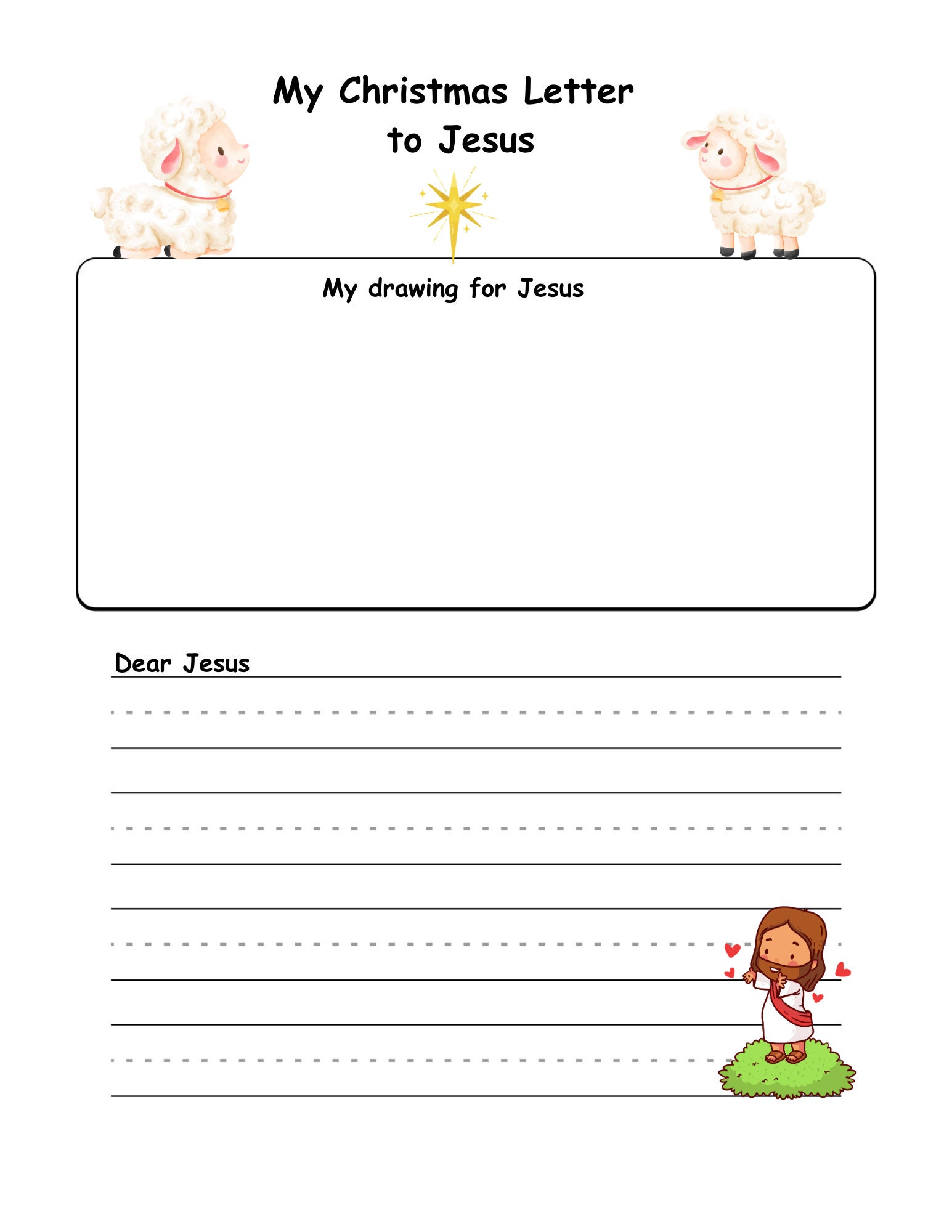 Nativity Activity - Sunday School Christmas Idea, Letter to Jesus ...