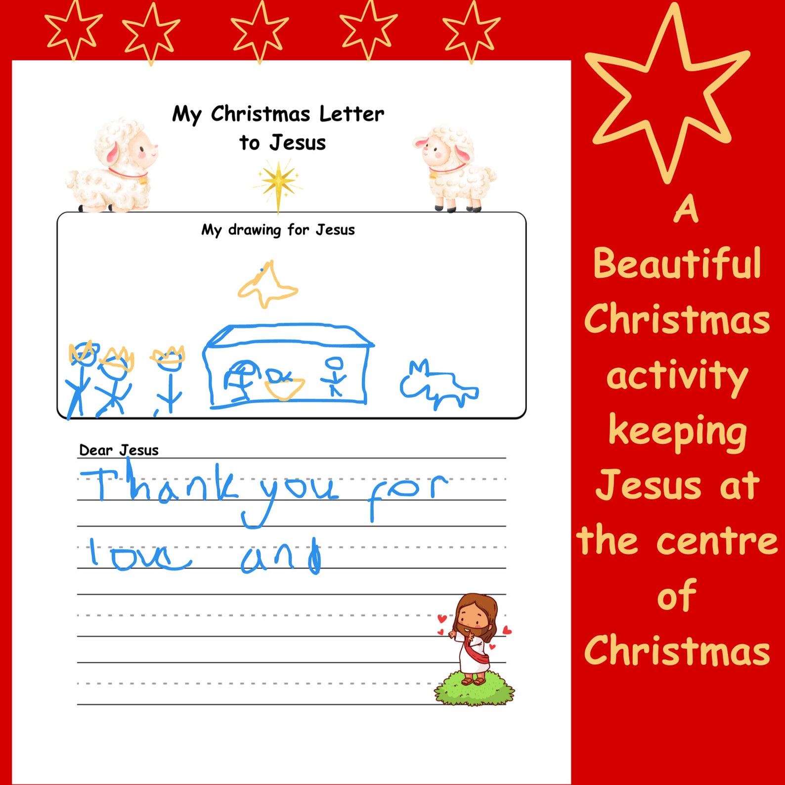 Nativity Activity - Sunday School Christmas Idea, Letter to Jesus ...