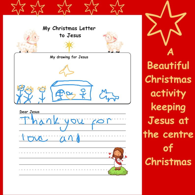 Nativity Activity - Sunday School Christmas Idea, Letter to Jesus ...
