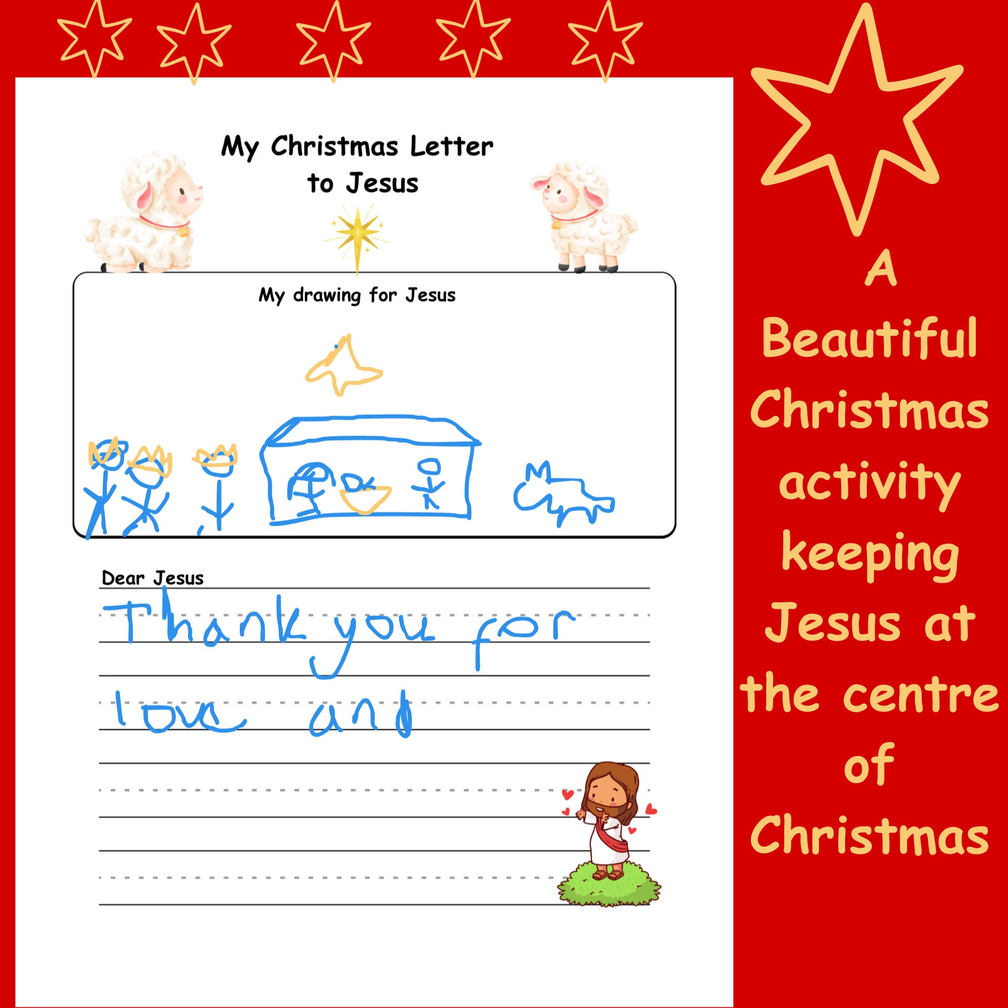 Nativity Activity - Sunday School Christmas Idea, Letter to Jesus ...