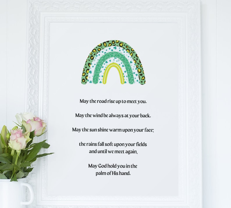 Irish Blessing Printable,friend Poem St Patrick's Day, Irish Rhyme,st ...