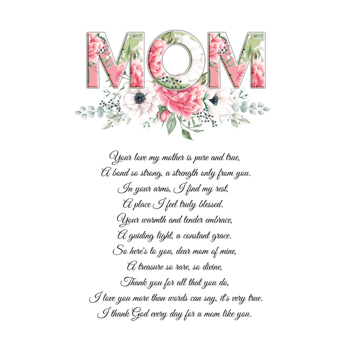 Mom Poem, Mother's Day Inspiration, Mom Appreciation Verse, Mom ...