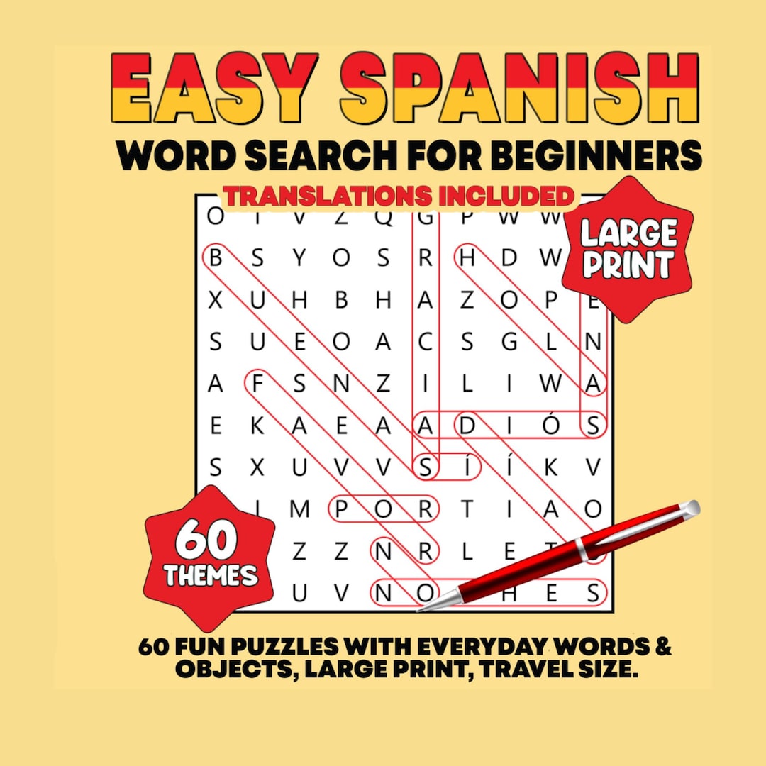 Spanish Word Search Puzzles With Translations and Answers. Learn ...