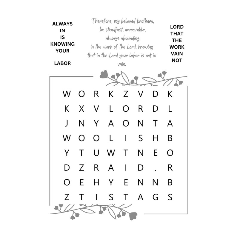 Large Print Bible Word Search Printable, Christian Puzzle Faith Based ...