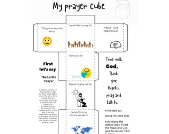 Christian Activity Prayer Cube, Kids Easter Activities, Mindfulness for ...
